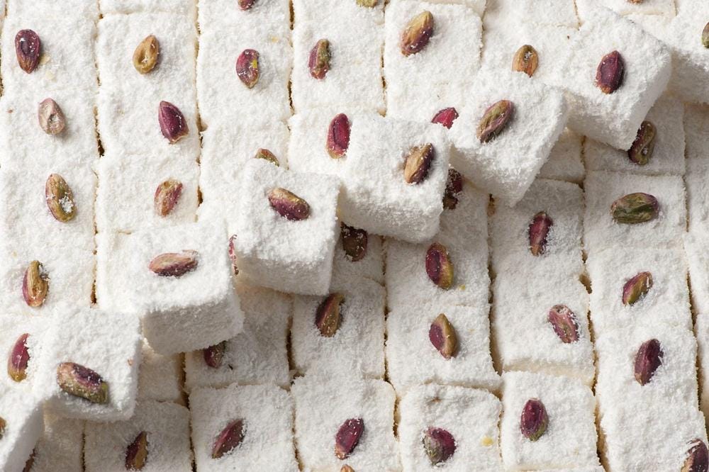 Pistachio Coconut Turkish Delight: Vegan Sultan Candy - Etsy