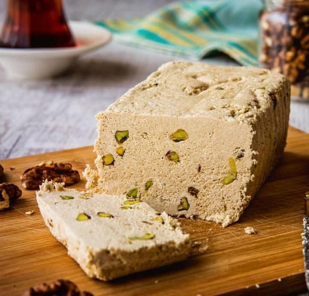 Turkish Pistachio Halva: Sesame Tahini Sweet, Kosher Vegan Snack - Etsy