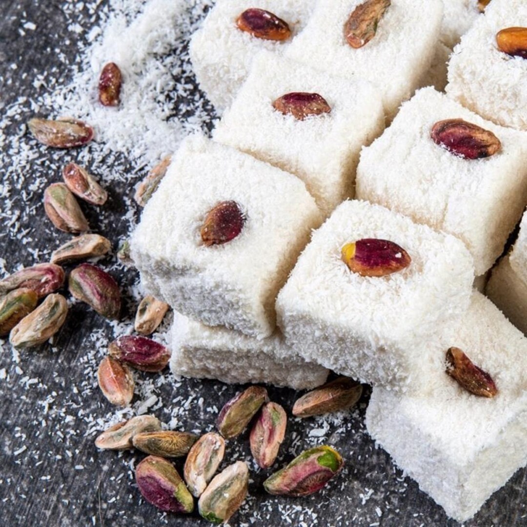 Pistachio Coconut Turkish Delight: Vegan Sultan Candy - Etsy