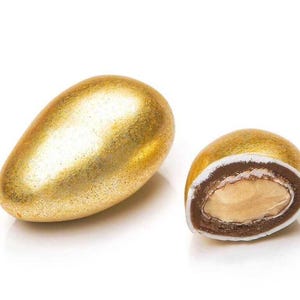 Gold Chocolate Covered Almond Dragees: Luxury Candies - Etsy