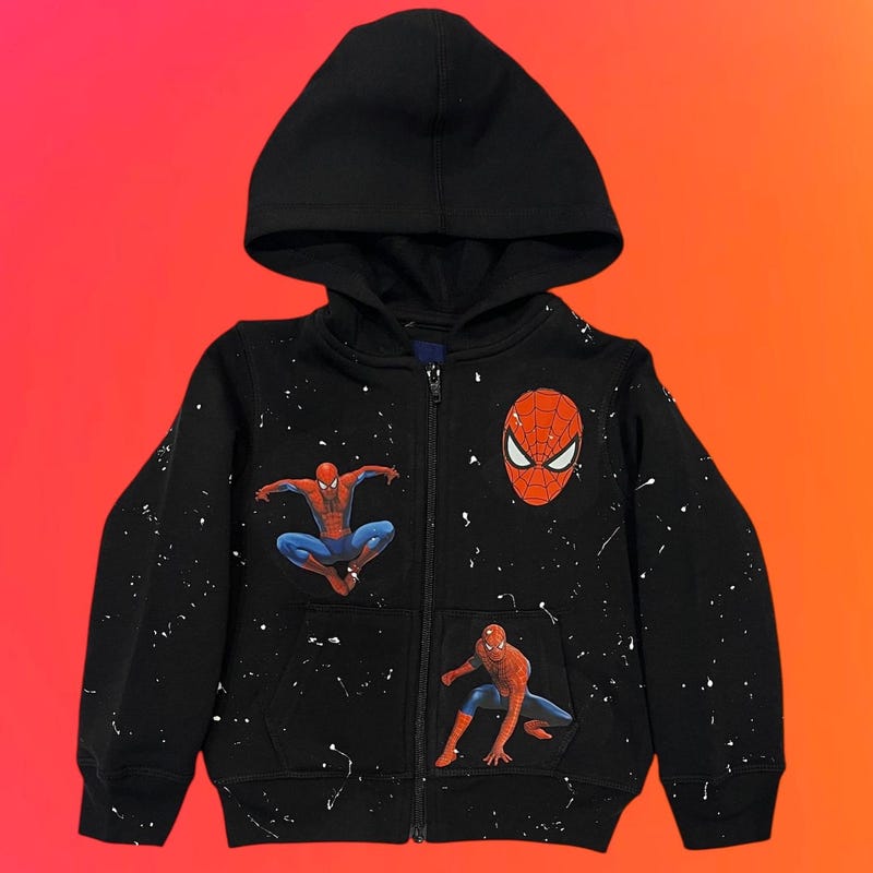 Spiderman Zip up Hoodies - Etsy