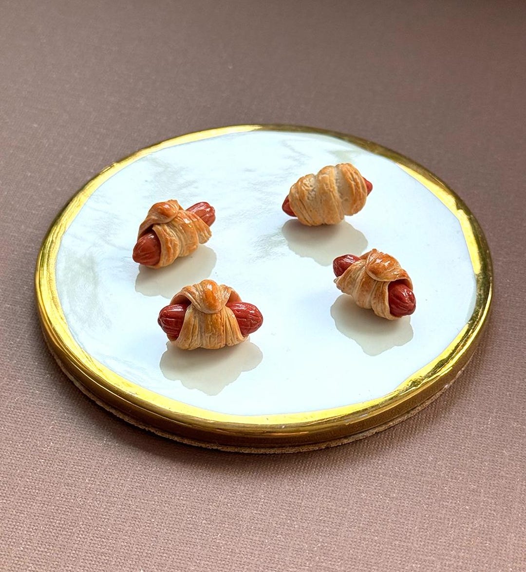 Beef Frank Pastry Charm/keychain/magnet/brooch – Handmade Polymer Clay ...