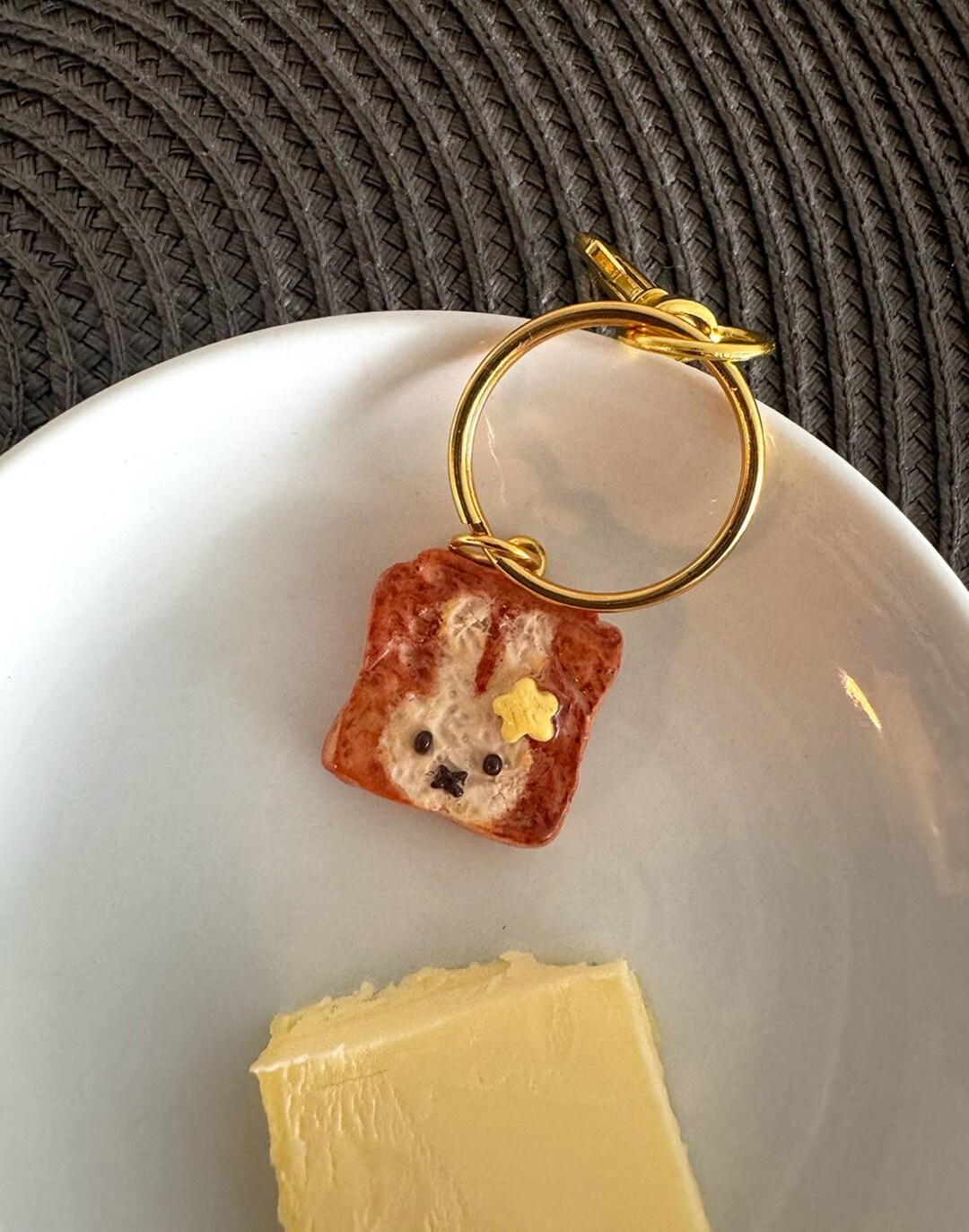 Miffy Toast Charm/keychain/magnet/brooch – Handmade Polymer Clay ...