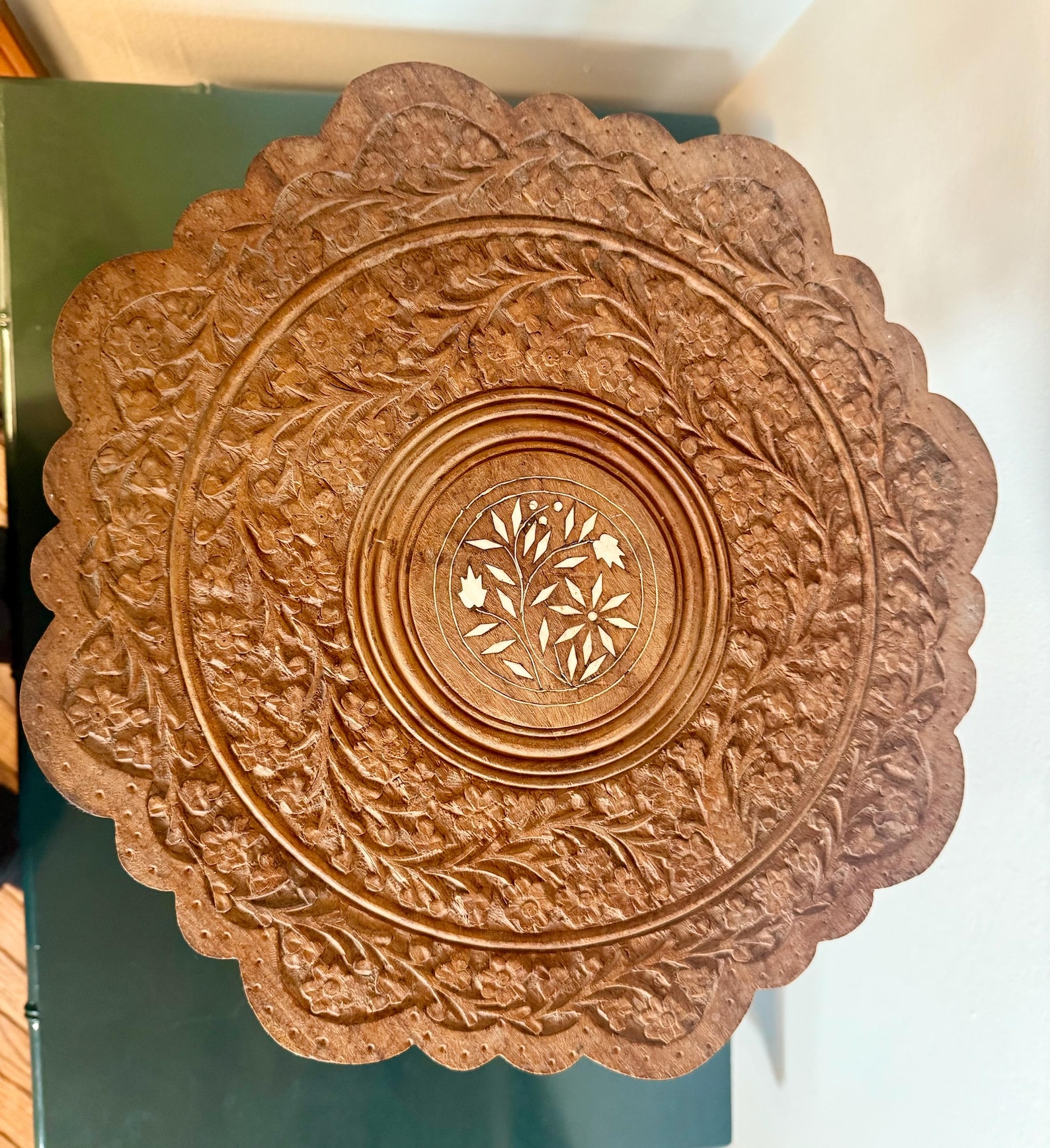 Vintage Carved Wood Folding Plant Stand/ Side Table - Etsy