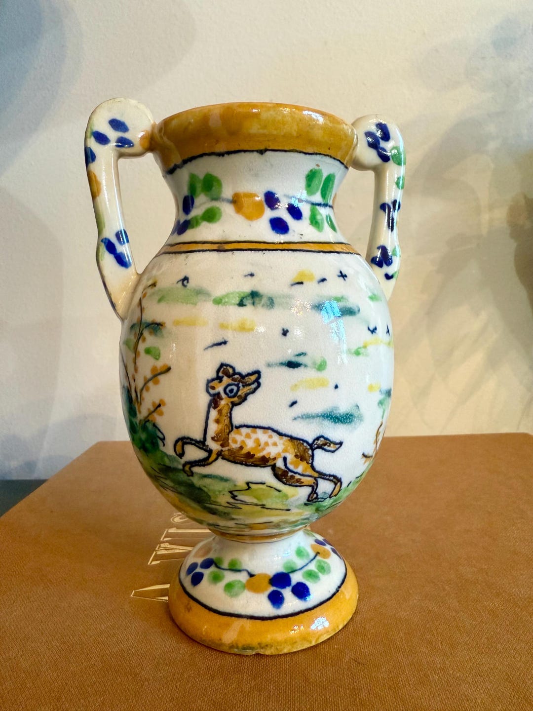 Vintage Hand Painted Vase Made in Spain - Etsy