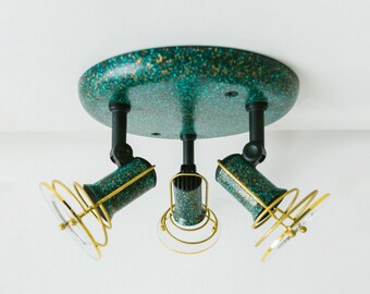 Pop Art Ceiling Lamp 1980s Postmodern Memphis Style Blue Red Metal ...