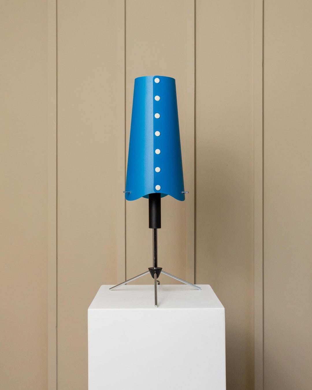 Blue Vintage Table Lamp 80s - Memphis Style Italy - Adjustable Black ...