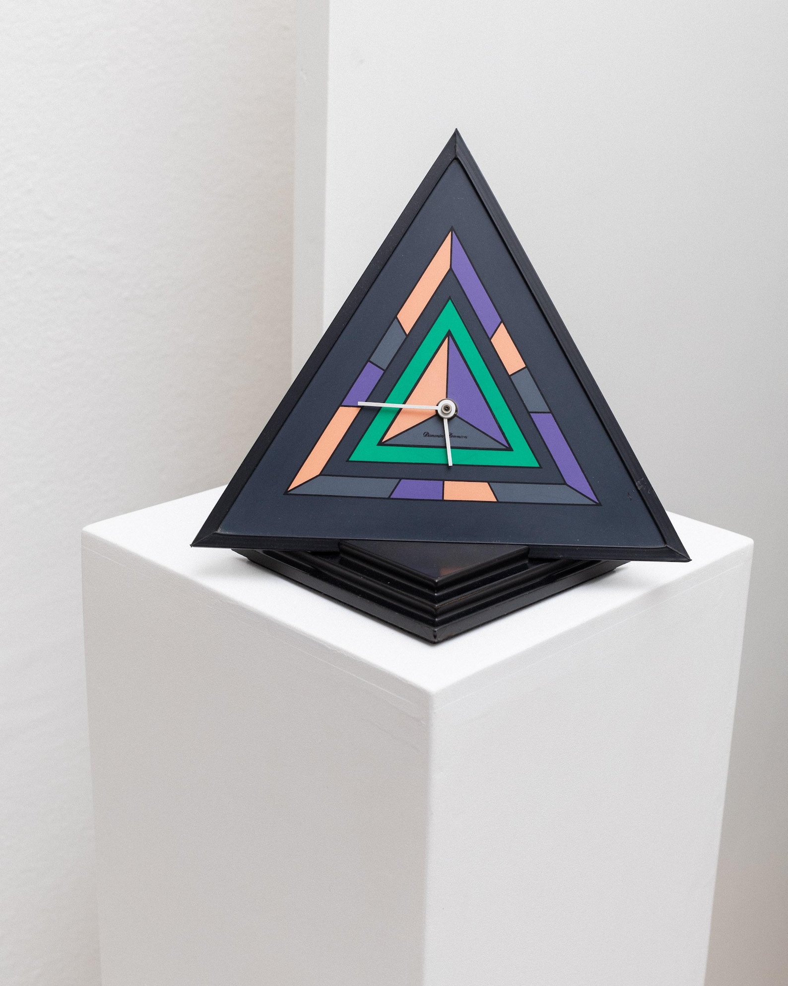 Vintage Triangular Stand Clock - Two-piece Pop Art Wall Clock ...