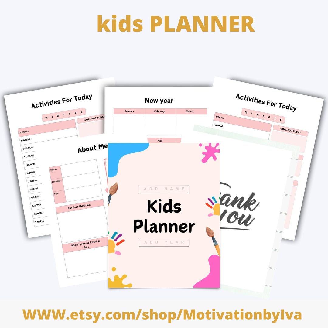 Kids Planner, Kids Activities Planner - Etsy