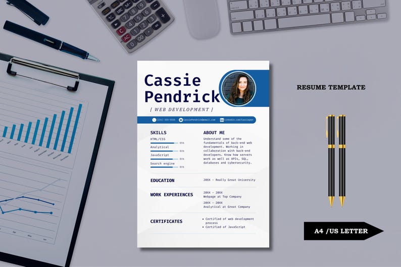 2025 Modern Resume Template | Professional CV Design | Editable ...