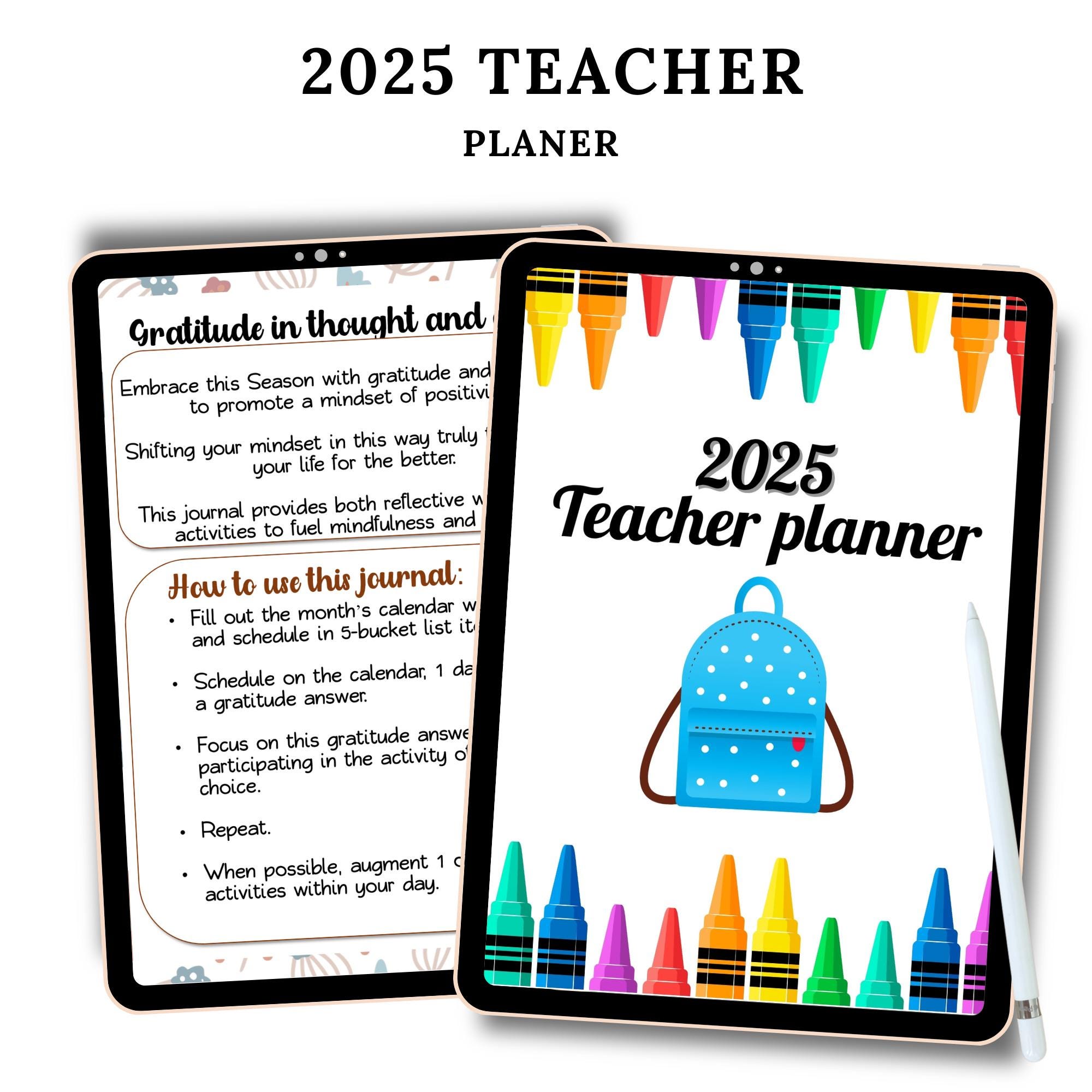 2025 Teacher Planner, Printable Teacher Planner, Digital Teacher ...