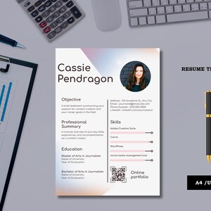 2025 Modern Resume Template | Professional CV Design | Editable ...