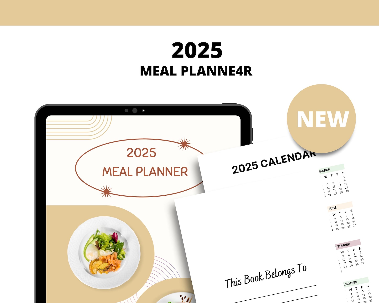 2025 Meal Planner | Digital and Printable Meal Prep Organizer | Weekly ...