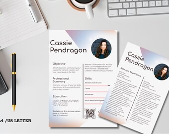2025 Modern Resume Template | Professional CV Design | Editable ...