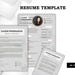2025 Modern Resume Template | Professional CV Design | Editable ...