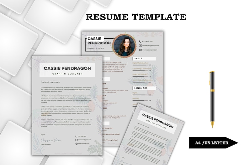2025 Modern Resume Template | Professional CV Design | Editable ...