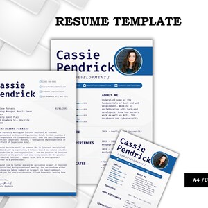 2025 Modern Resume Template | Professional CV Design | Editable & Downloadable | Cover Letter ...