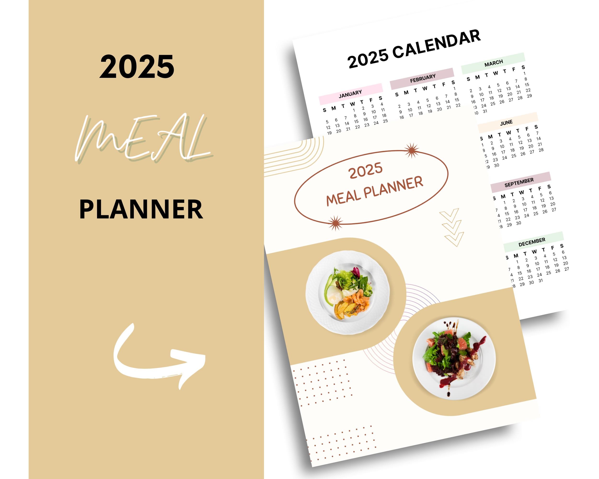 2025 Meal Planner | Digital and Printable Meal Prep Organizer | Weekly ...
