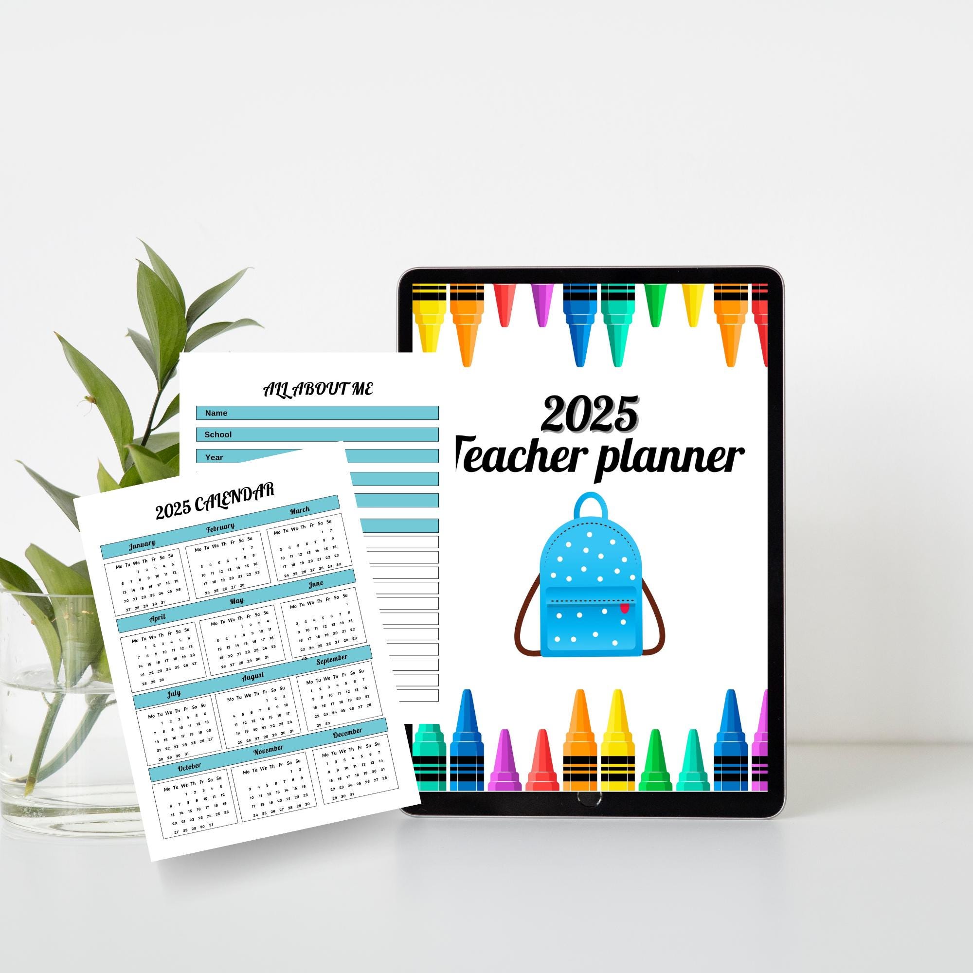 2025 Teacher Planner, Printable Teacher Planner, Digital Teacher ...