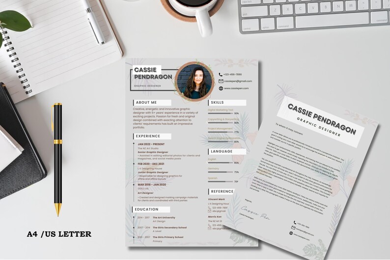 2025 Modern Resume Template | Professional CV Design | Editable ...