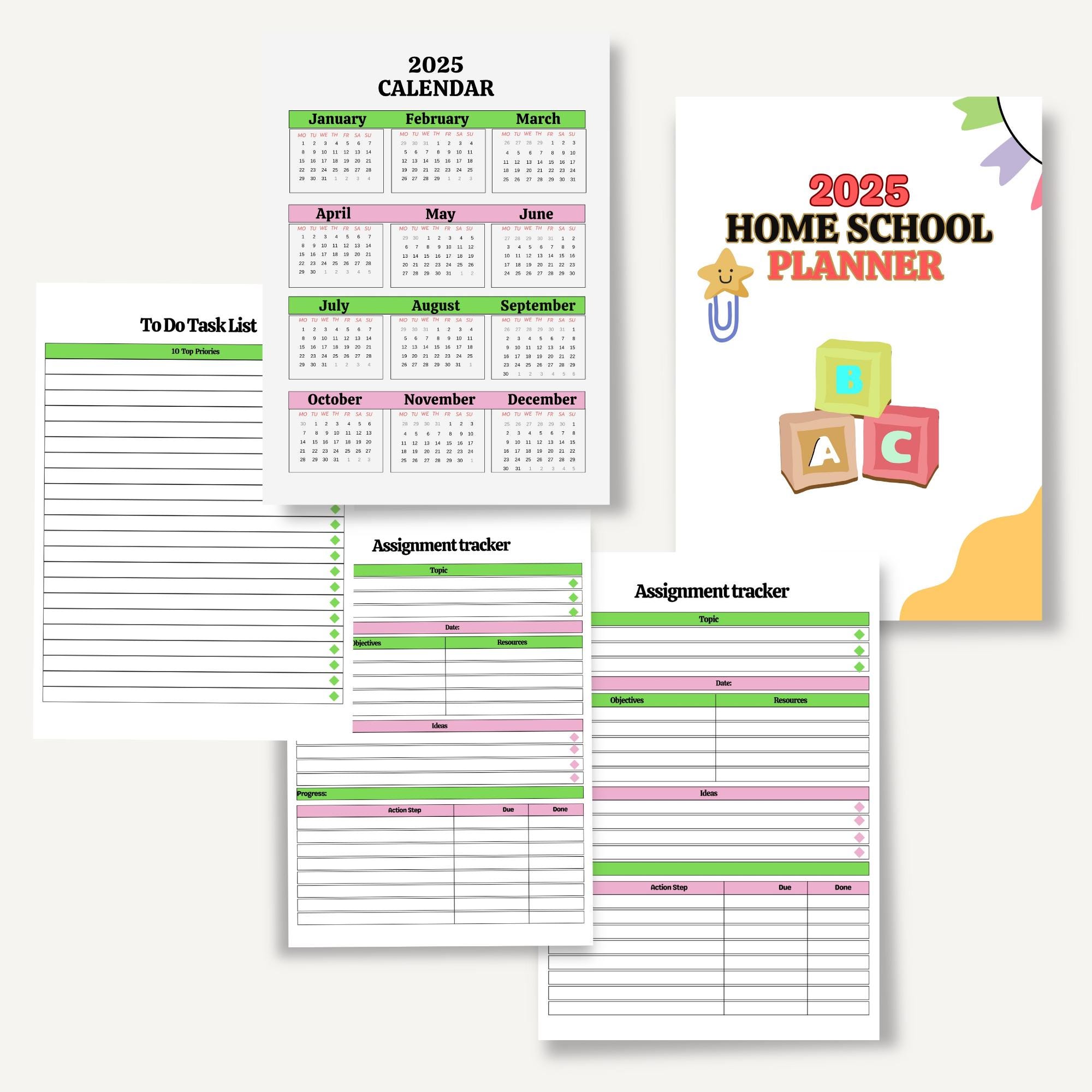 2025 Home School Planner | Printable and Digital Homeschool Organizer ...