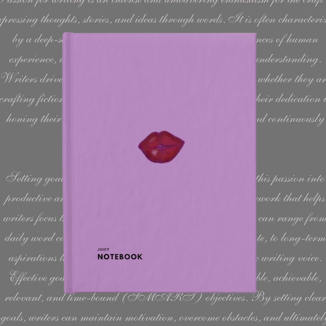 Purple Lips Journal - Ruled Line, Notebook, Writing Journal, Lip Design ...