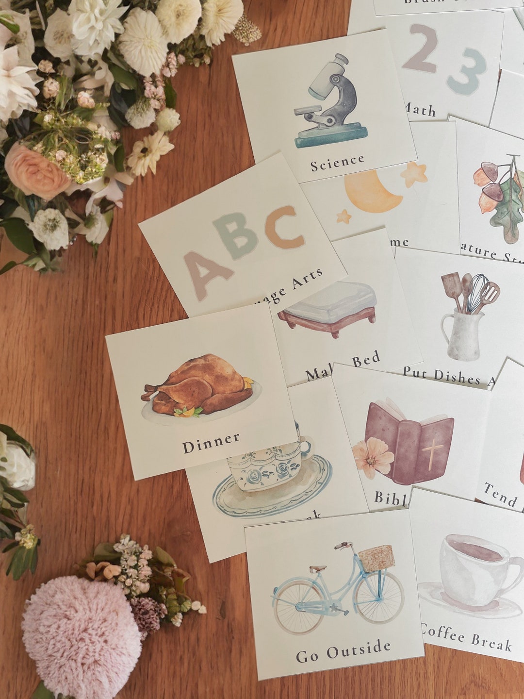 Homeschool Daily Routine Cards, Daily Rhythm Card Printables, Daily ...