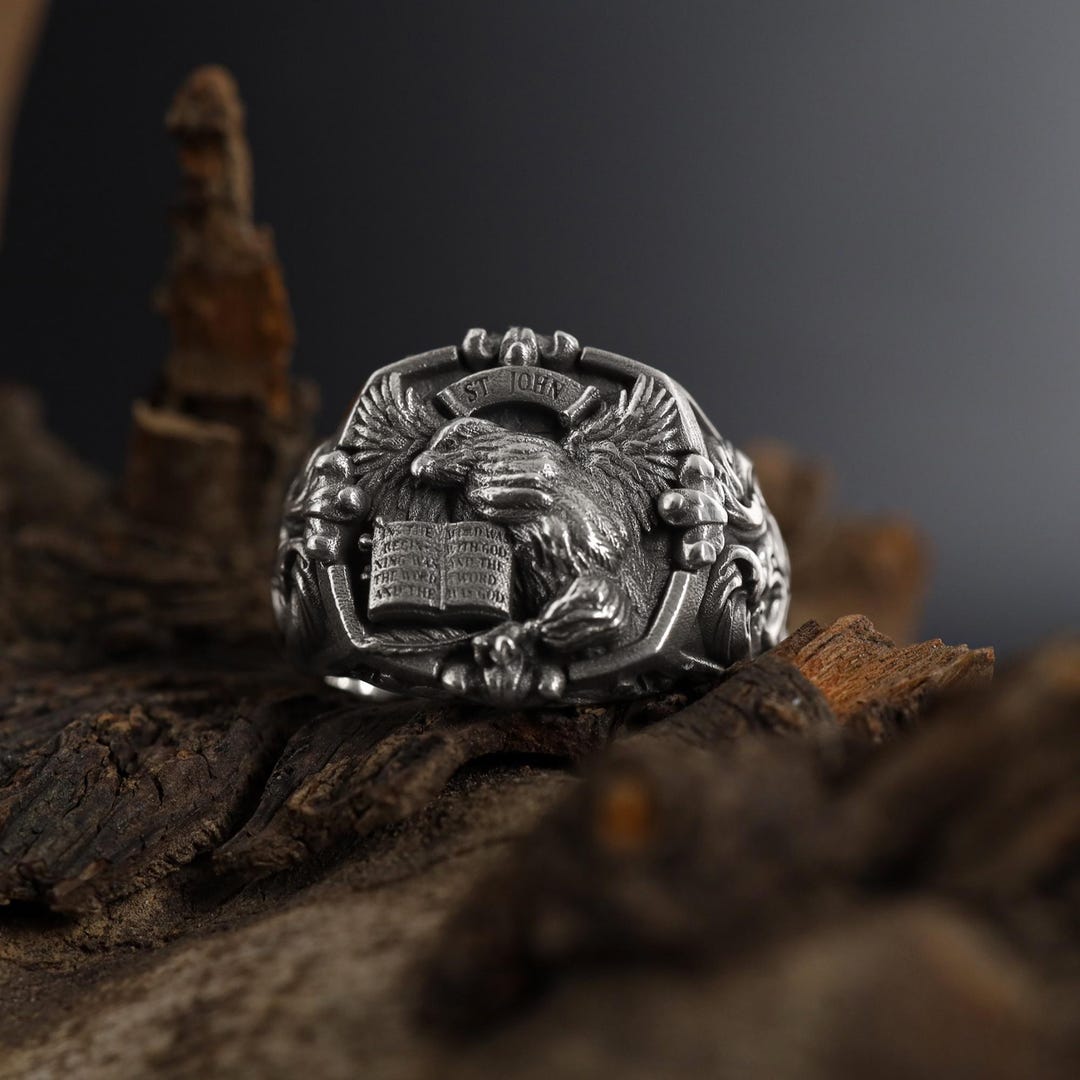 Eagle of Saint John Ring, Apostle John Ring, Evangelist Ring, New ...