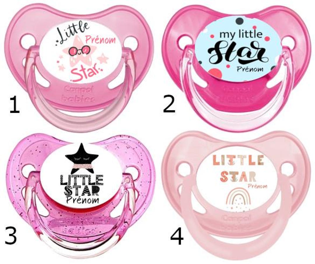 Little Star Baby Girl Pacifiers Personalized With First Name PAN089 - Etsy
