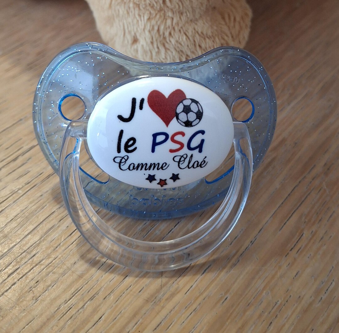 Baby Pacifier I Love PSG Personalized First Name FOOT23 - Etsy