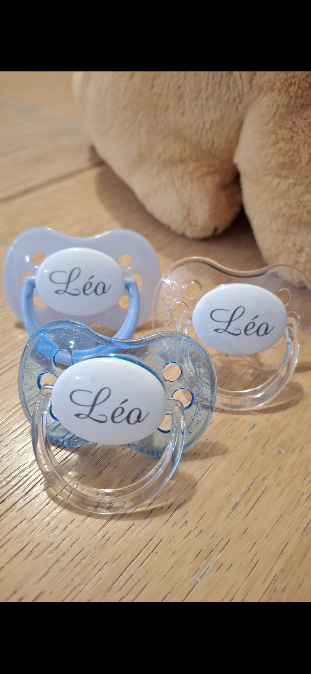 Set of 3 Personalized Baby Pacifiers With First Name - Etsy