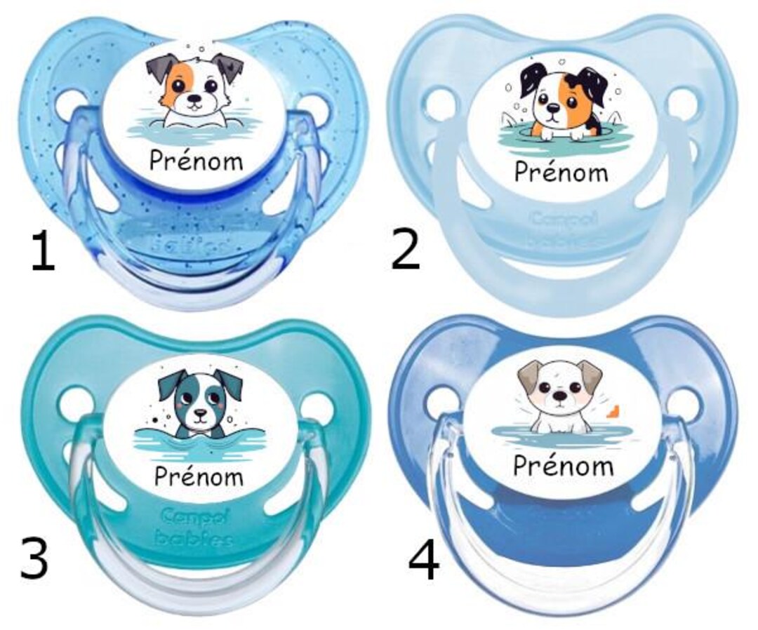 Personalized Baby Dog Pacifiers With Name PAN003 - Etsy