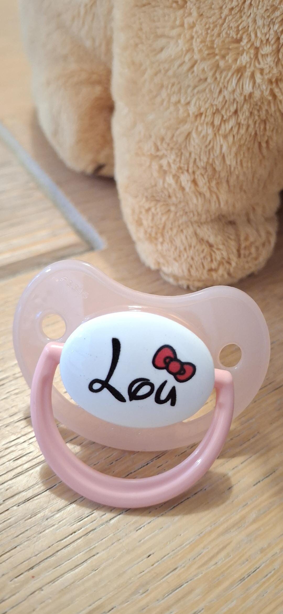 Personalized Hello Kitty Bow Baby Pacifier With First Name LOG140 - Etsy