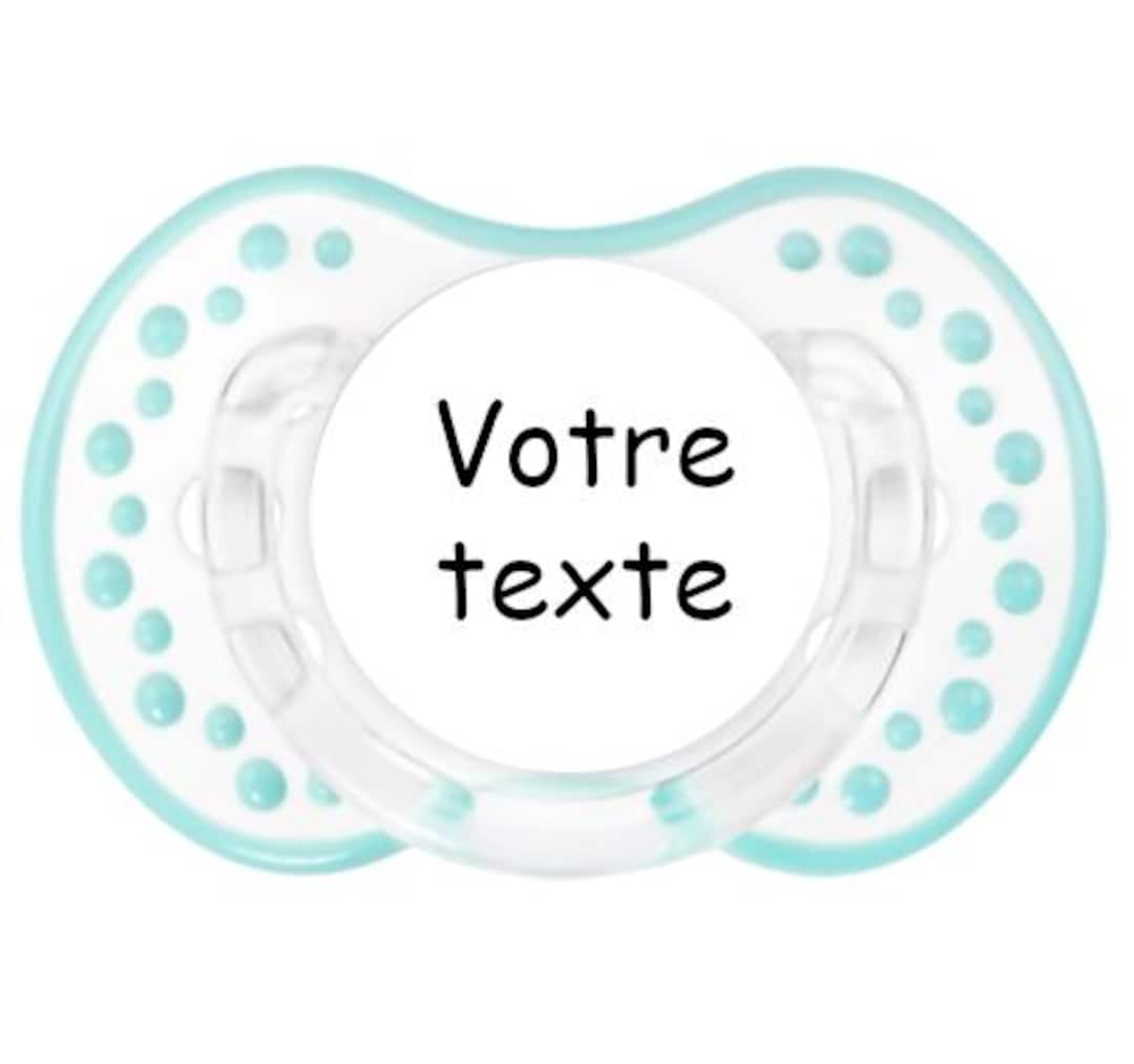 Personalized Baby Pacifier White/turquoise Style Text of Your Choice - Etsy