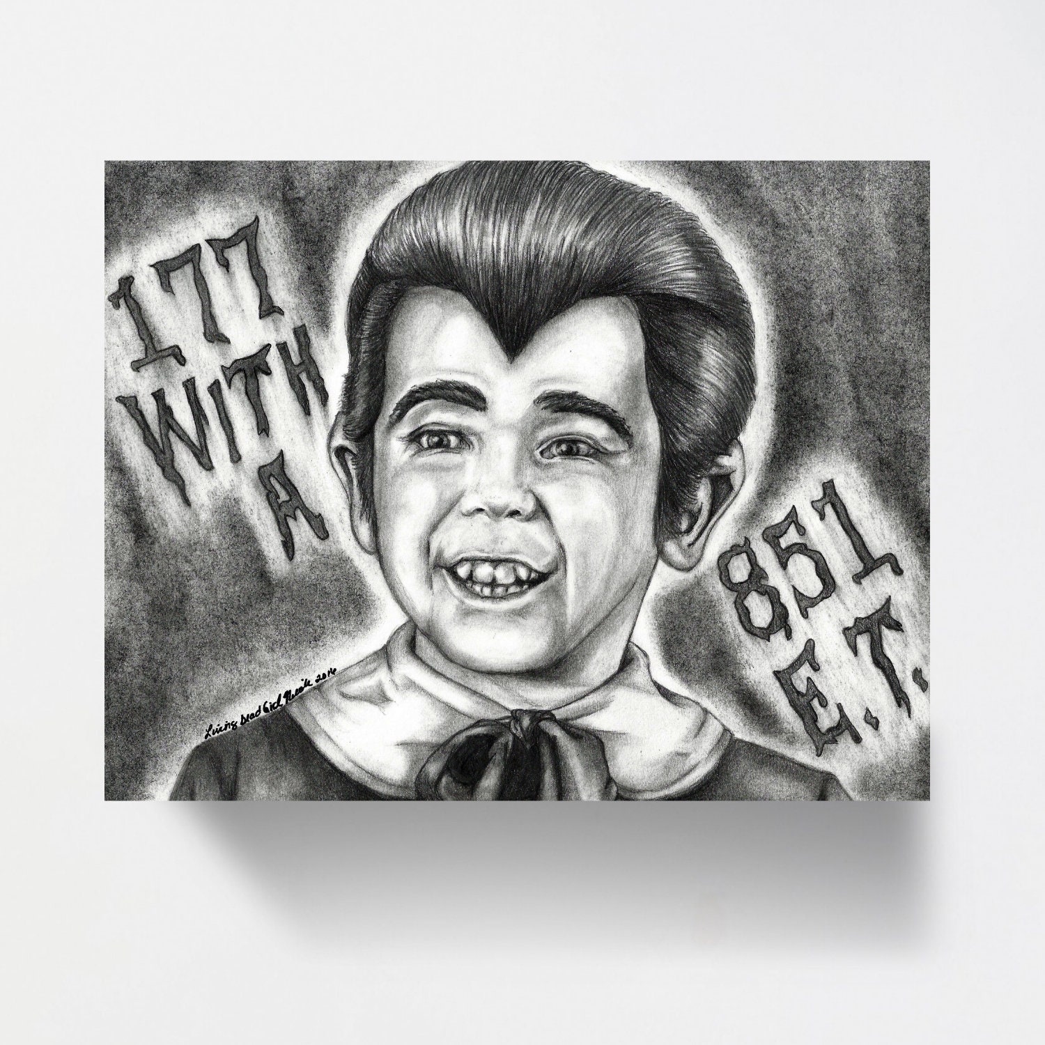 Portrait Drawing Art Print: Vroom Vroom - Etsy