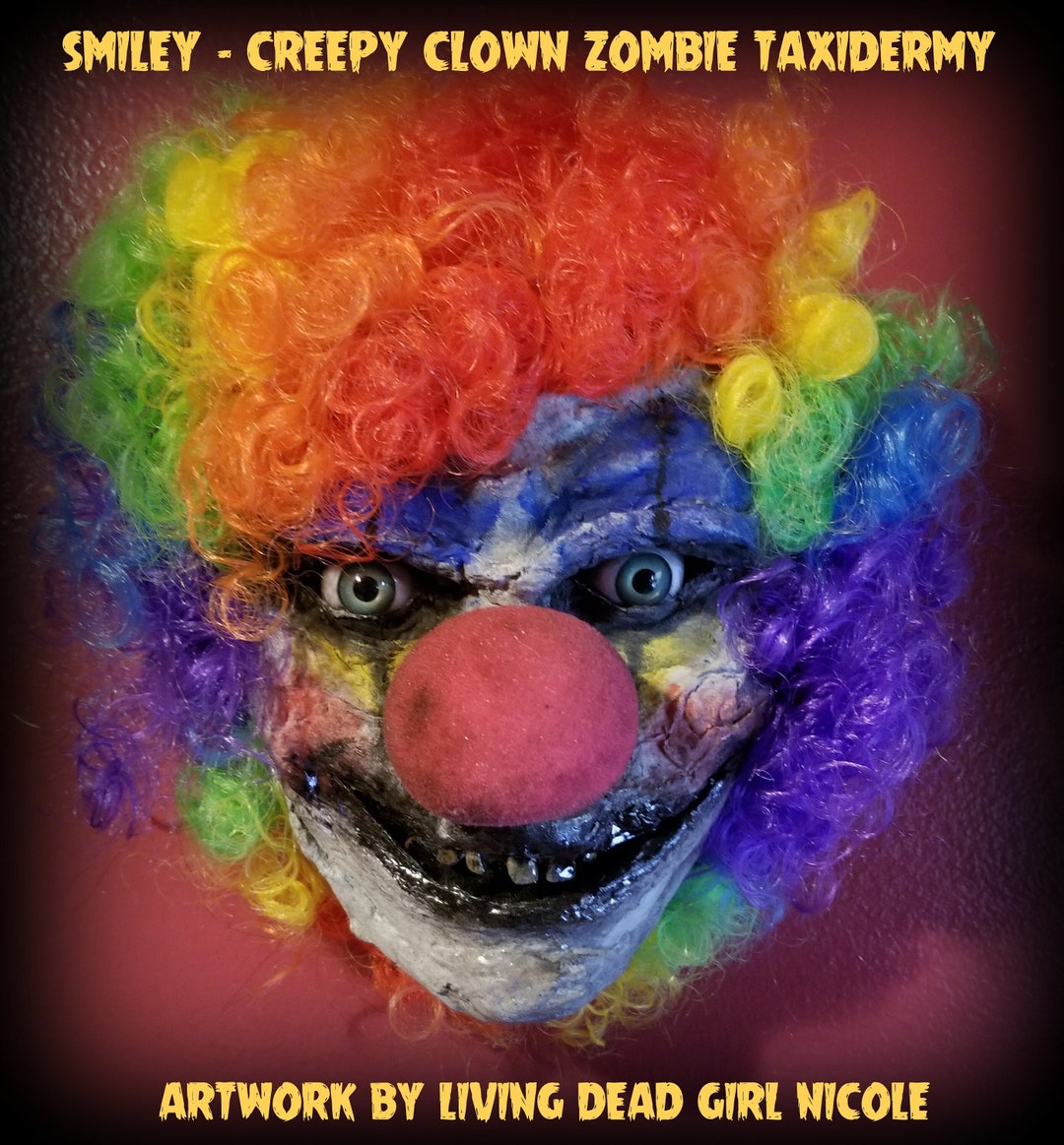 Limited Edition Life Size Faux Taxidermy Smiley the Clown Undead Zombie ...