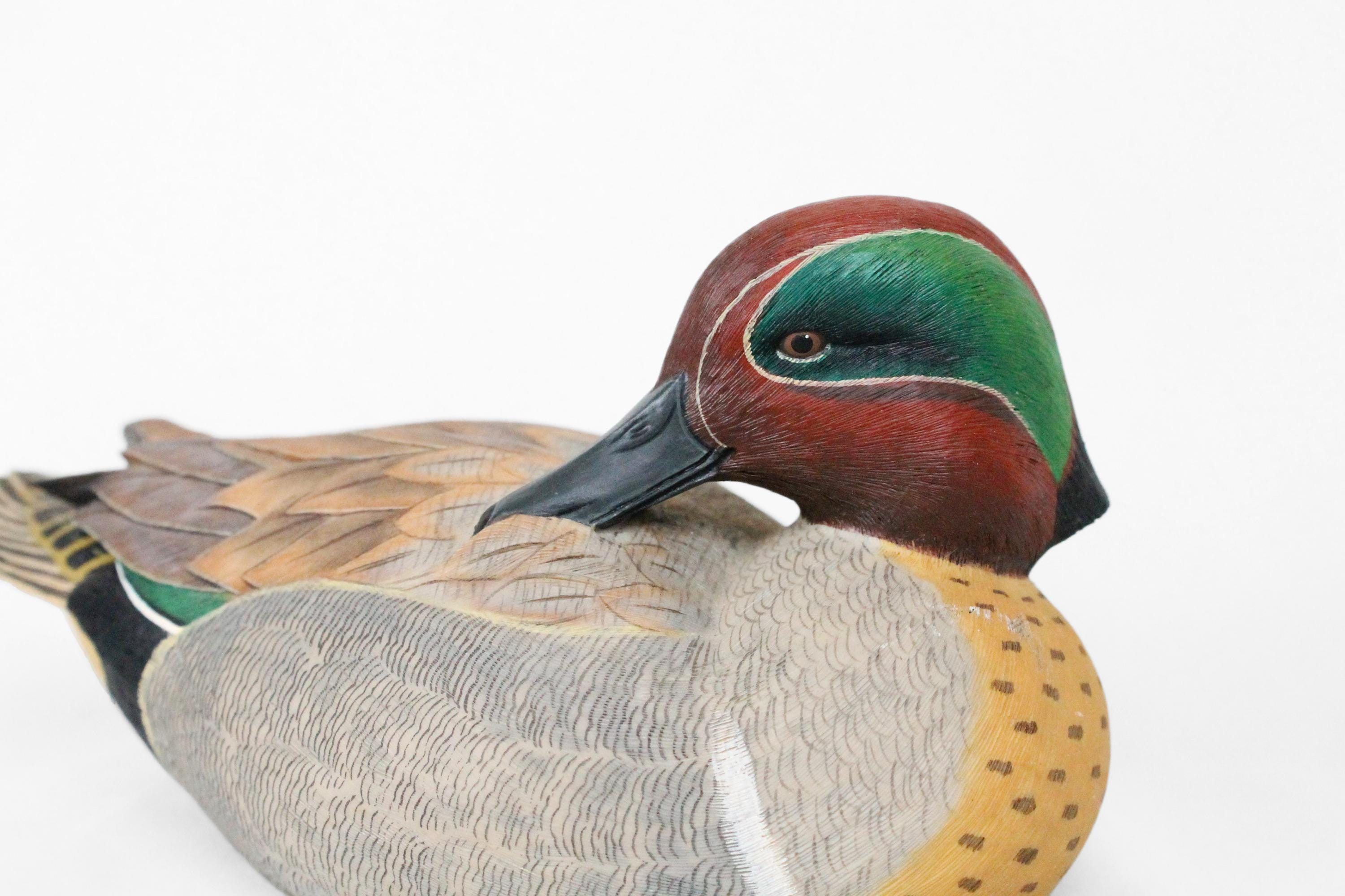 Vintage Danbury Mint Green Winged Duck Decoy by George Kruth - Etsy