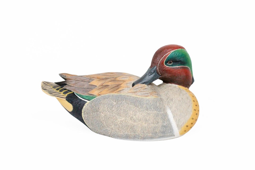 Vintage Danbury Mint Green Winged Duck Decoy by George Kruth - Etsy