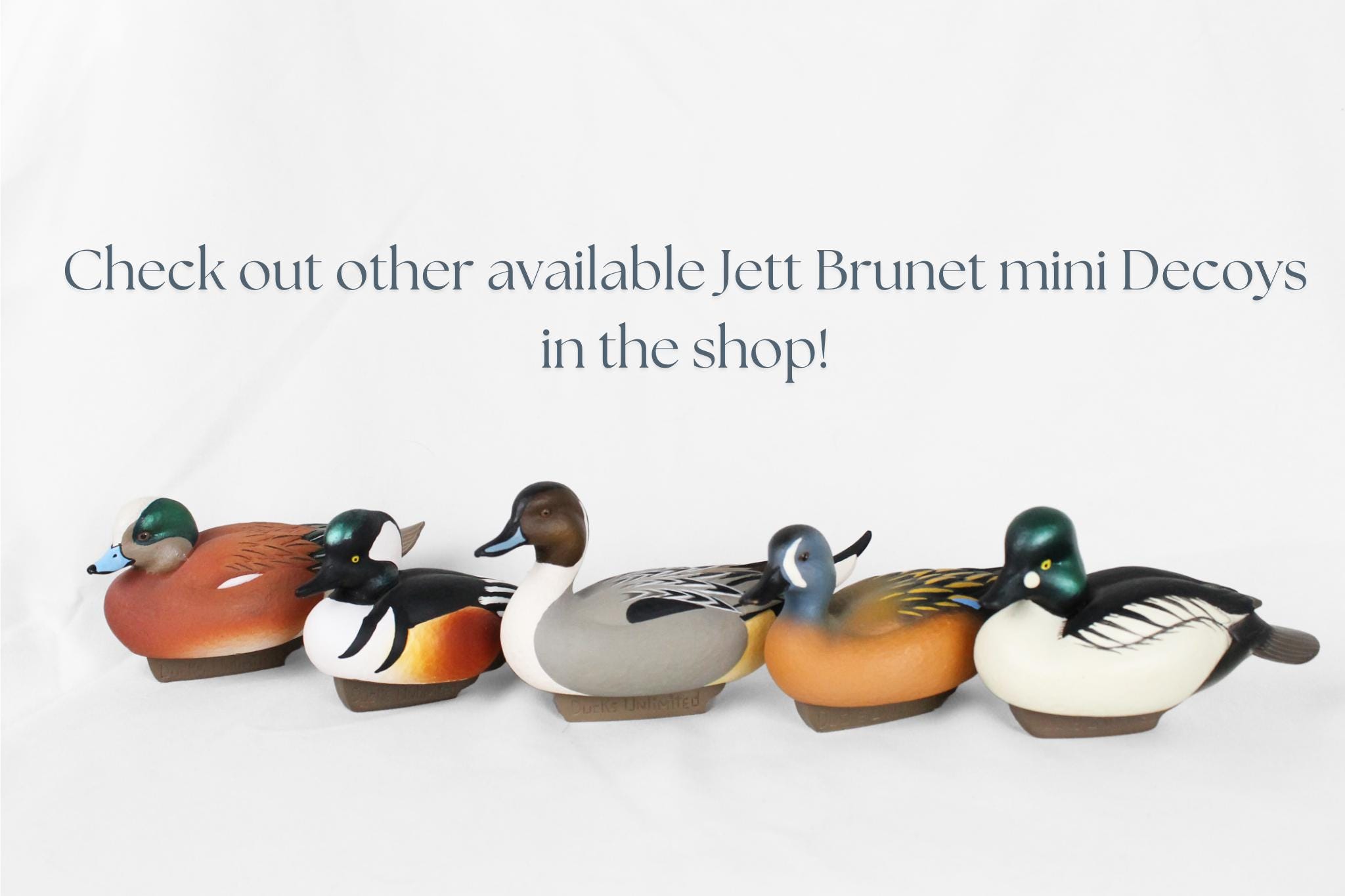 Vintage Ducks Unlimited Blue Winged Teal Miniature Decoy by Jett Brunet ...