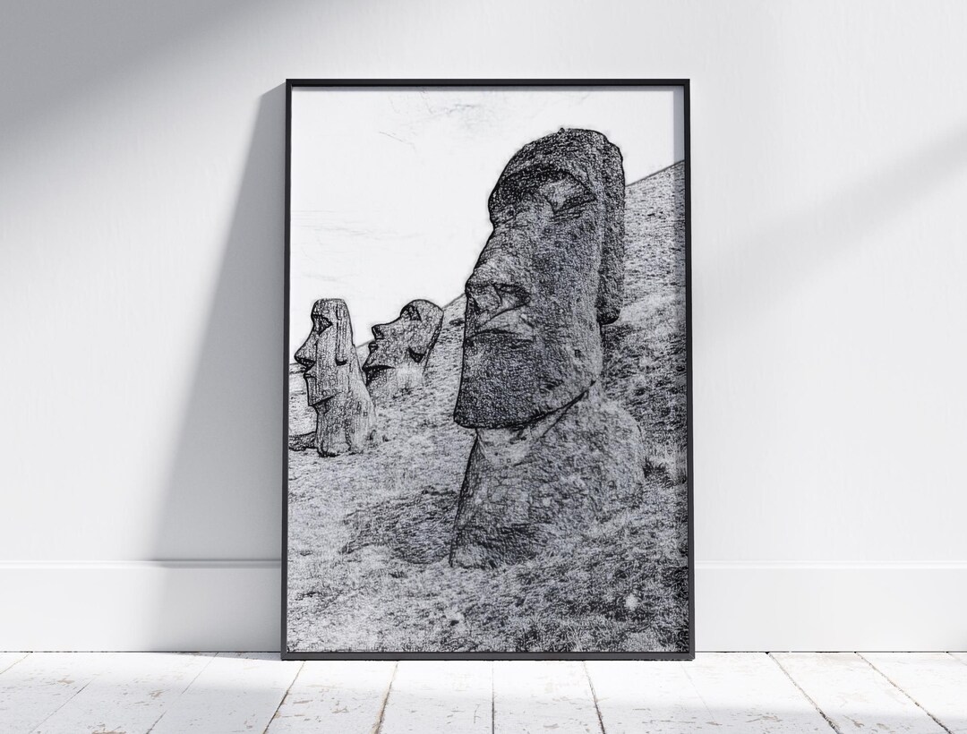 Easter Island Poster, Moai Poster, Moai Statue, Home Decoration ...