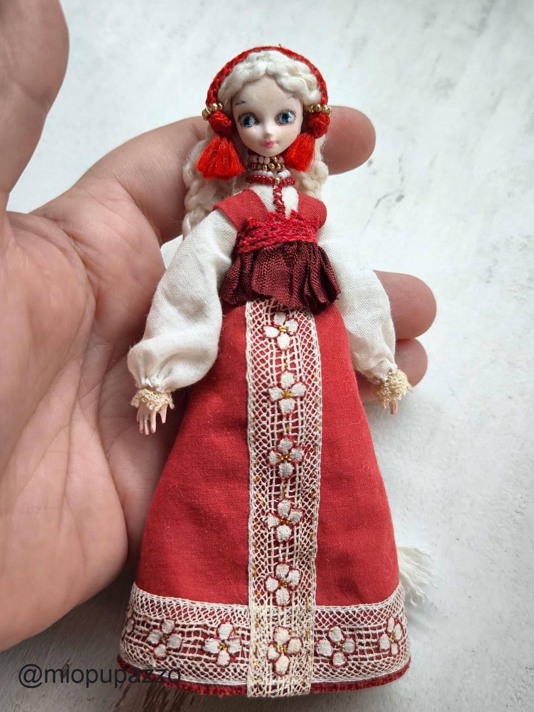 Slavic Folk Doll. Doll for Miniature Dollhouse, 1:12 Scale Doll, Art ...