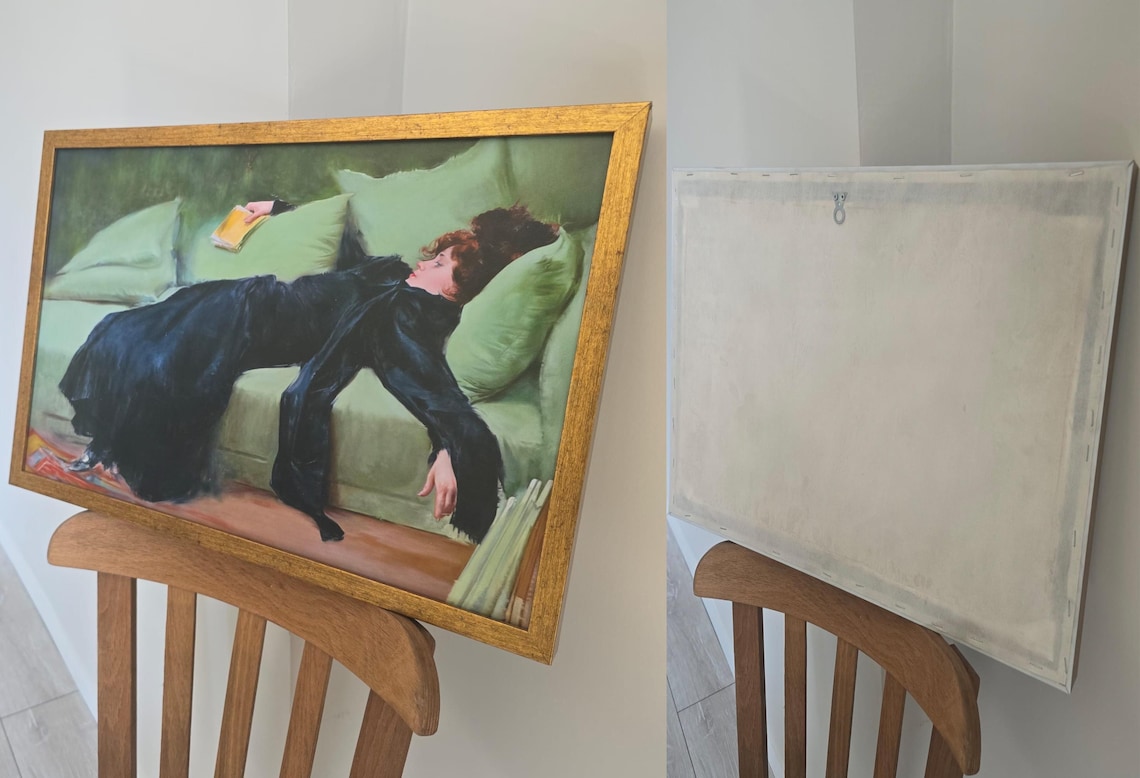 Balthus Canvas Painting of a White Cat Textured Expression of Feline ...