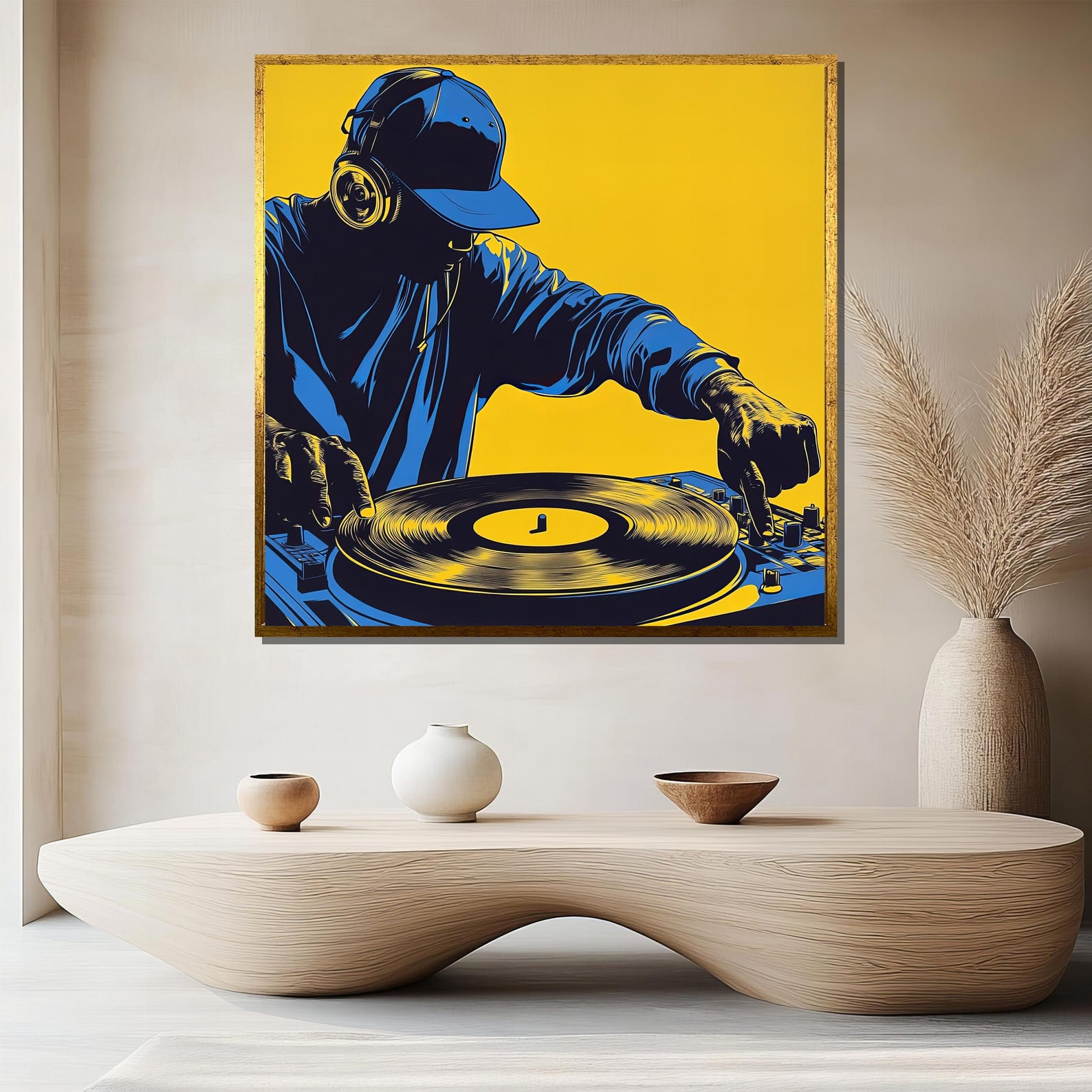 Urban DJ Canvas Painting, Modern Music Wall Art, Vibrant Hip Hop ...
