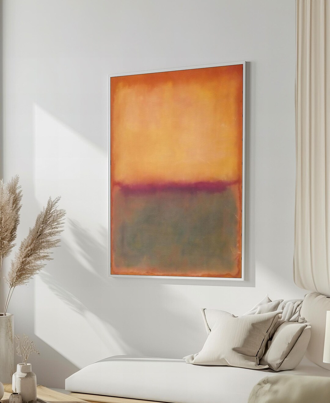 Soft Gradient Mark Rothko- Canvas Painting in Warm Orange and Earthy ...