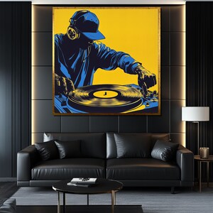Urban DJ Canvas Painting, Modern Music Wall Art, Vibrant Hip Hop ...