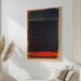 Mark Rothko Abstract Canvas Painting - Bold Sunset Hues, Orange and ...