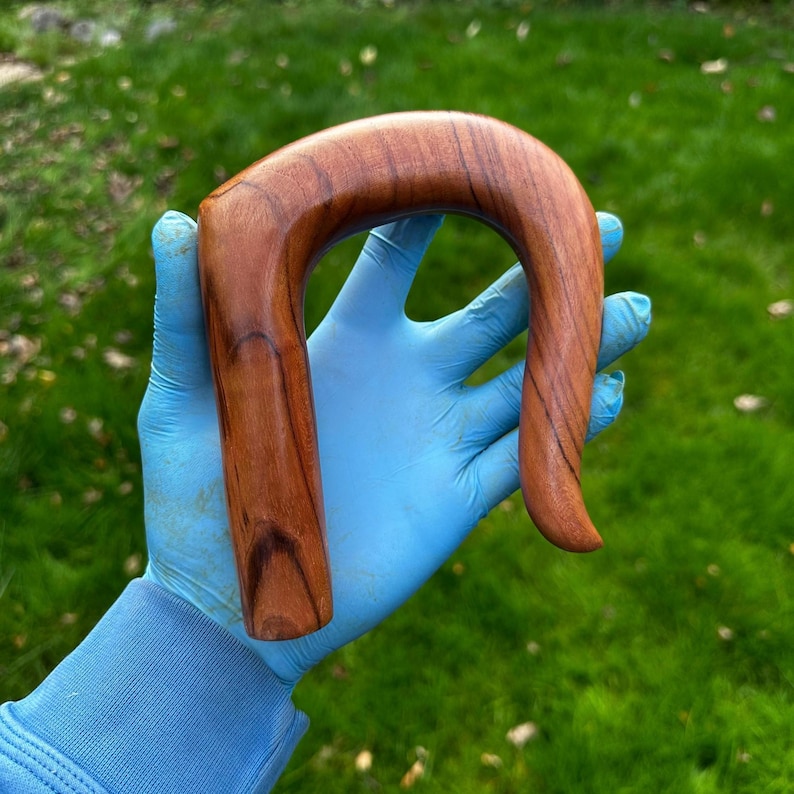 Polished Wooden Walking Stick Handle Half Turned - Etsy