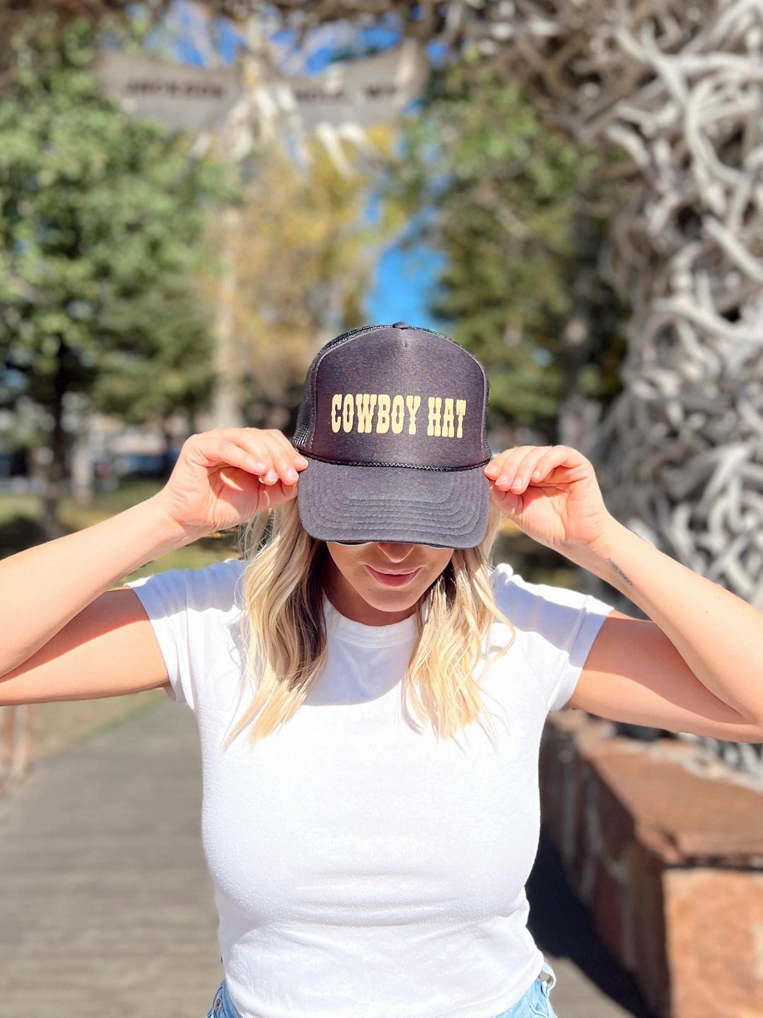 Cowboy Hat Trucker - Custom Trucker Hats - Trendy Trucker Hats - Etsy