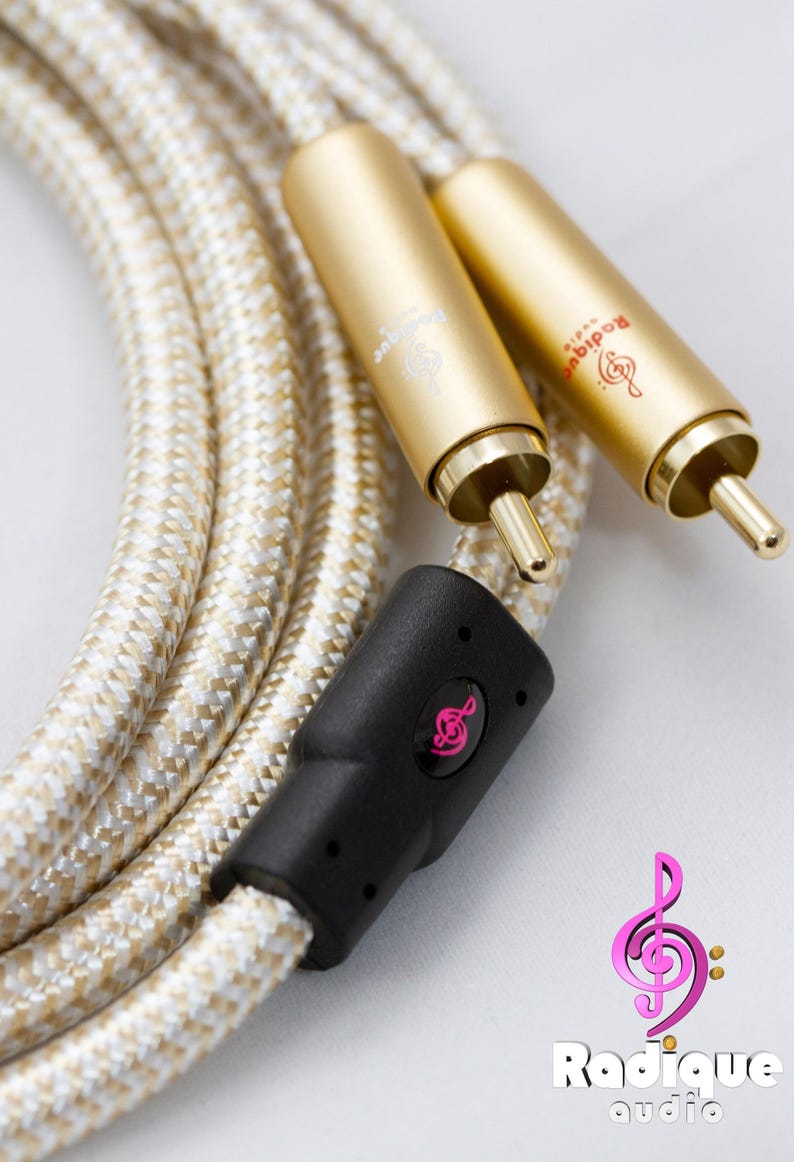 Radique Audio Gold Series Interconnect Dual RCA - Dual RCA Cable - Etsy