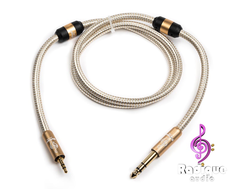 1/4" to 1/8" TRS Cable – Radique Audio Gold Series, Dual Degaussing ...